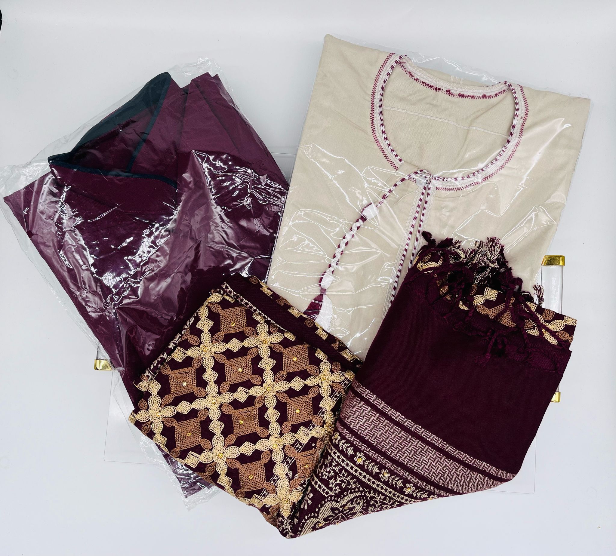 Ensemble Jouba kandzou mouharouma - Rouge - Kelyas Boutique